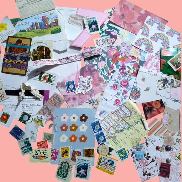 Hand Crafted | Office | Big Floral Ephemera Pack For Paper Crafts ...